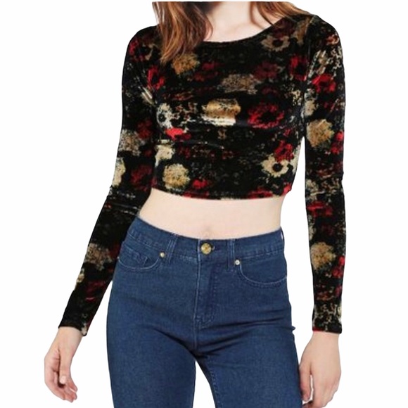 Kimchi Blue | Tops | Urban Outfitters Kimchi Blue Velvet Crop Top ...